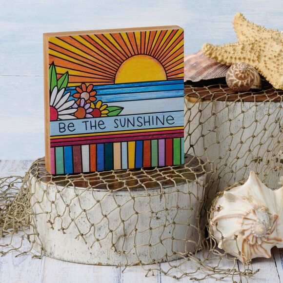 Primitives by Kathy | Accents | Be The Sunshine Wood Block Tier Tray ...
